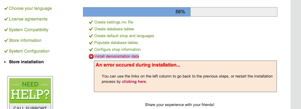 Error Installing Demonstration Data Installing Prestashop For The